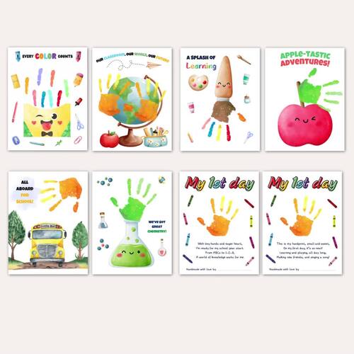 Back to School Handprint Printable Craft, First Day of School Handprint Art