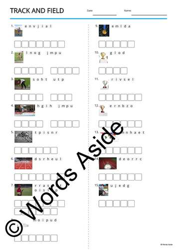Vocabulary Puzzle Writing Worksheets Crossword Word Search Anagram ...