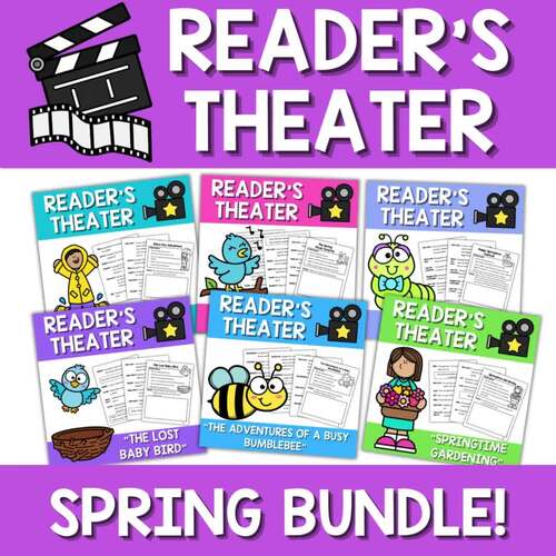 Spring Readers Theater Activities Bundle | Fun Reading Fluency Center ...
