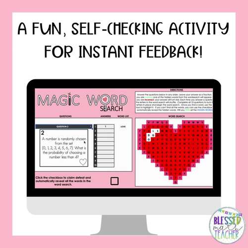 7th Grade Digital Activities and Worksheets for Valentine's Day BUNDLE