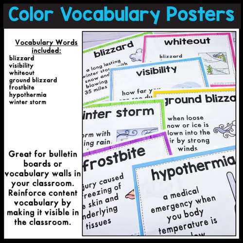 Blizzards Fact Book | Natural Disasters Worksheets | Extreme Weather