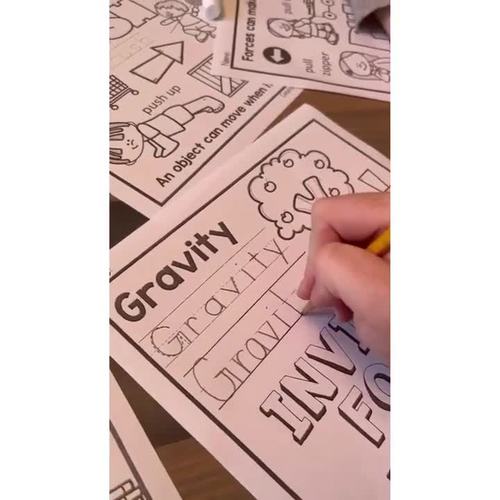 Science Worksheets, Force and Motion Worksheets, Push/Pull Vocabulary ...