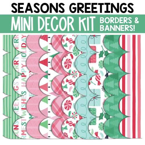 Christmas Bulletin Board Decor / Seasons Greetings Bulletin Board Borders