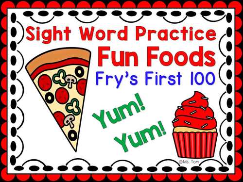 Sight Word Practice Video, Fry's First 100, Fun Foods by Teaching with ...