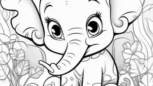 Funny Animals Coloring Pages For Kids| Cute Animals Coloring Bundle For ...