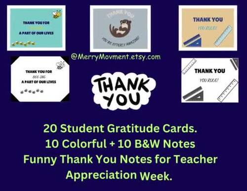 20 Thank You Notes for Teachers from Students| Gratitude Cards ...