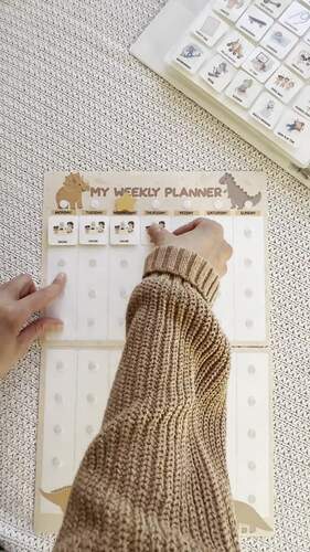 Toddler Routine Chart Dinosaur Visual Schedule, Editable Weekly Planner