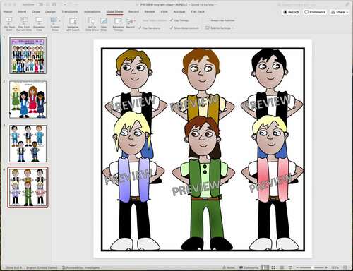 15 boy/girl Clip art BUNDLE by ClaudiaCF Bilingual SLP LLC | TPT
