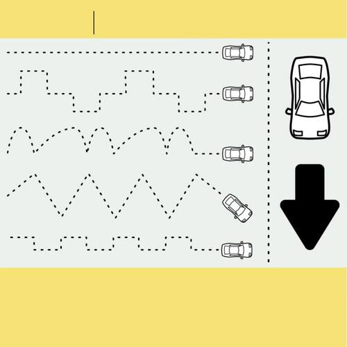 Tracing Lines with Cars (Fine Motor Skill Practice) - Clipart by Lesson ...