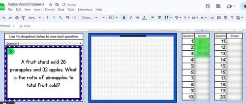 Ratios Word Problems Digital Mystery Picture Activity | TPT