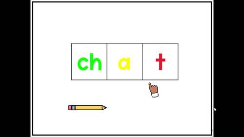 FUN Phonics Segmenting and Blending Slides Digraphs by I Love 1st Grade