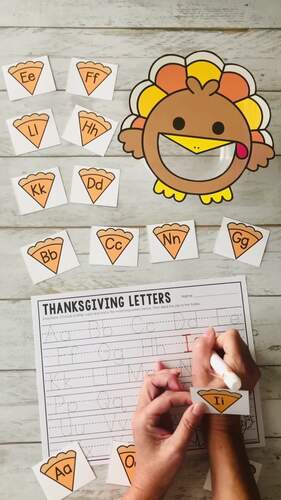Thanksgiving Letter Tracing - Feed Me - Tracing Uppercase & Lowercase ...