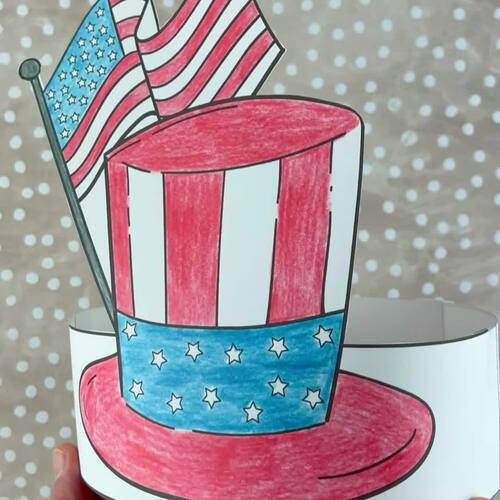 USA Hat Craft - President's Day, Memorial Day, Election Day - American ...
