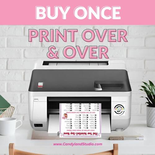 Find Your Valentine's Day Name Chart + Tags Silly Class Game Activity