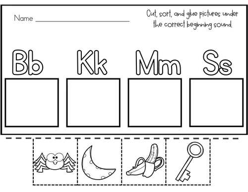 Letter/Sound Sort by My Kinder Heart | TPT