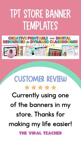 TPT Seller Store Banner Template Editable Storefront Header Designs in ...