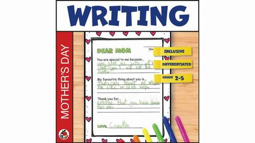 Mothers Day Writing Prompts - Worksheets & Activity - Card - Poetry