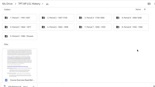 AP US History Complete Course Periods 1-9 (Google Drive Download)