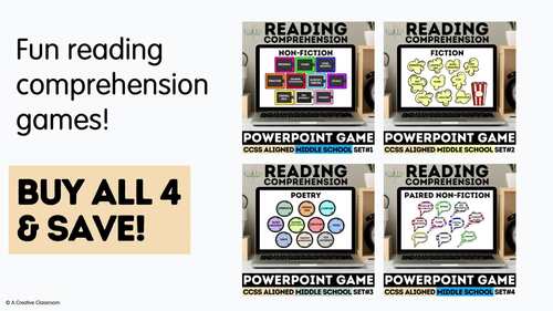 Reading Comprehension PowerPoint Game for CAASPP & SBAC Test Prep