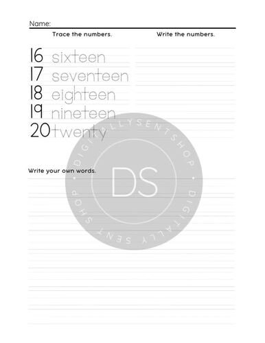 Handwriting Worksheets: A-Z, 3–5 Letter Words, Numbers, Days, Sentences