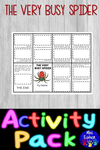 The Very Busy Spider Cut & Paste Minibook plus 6 resources BOOM CARDS