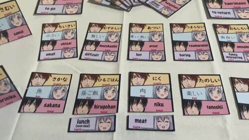 Japanese Anime Vocabulary Flashcards - FRUIT, FOOD & DRINKS set | TPT