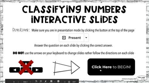 The Real Number System: Interactive Slides by Smile Laugh and Do Math