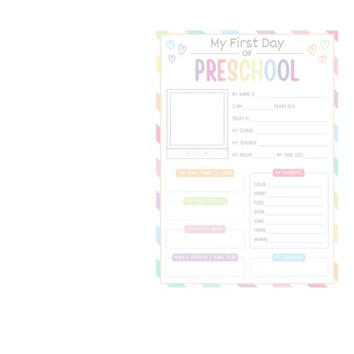 All About Me First Day of School: Student Questionnaire Back To School ...