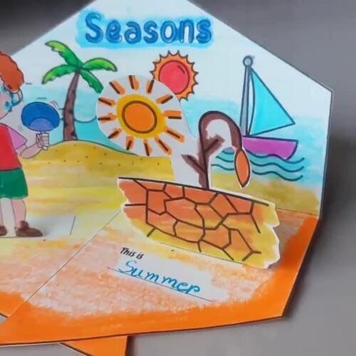 Seasons 3D Craft : 4 Seasons Writing Activities /Printable Seasons /Fun ...