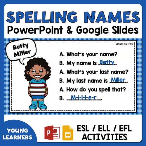 Spelling Names - ESL Activities for Kids by ESL Step by Step | TPT