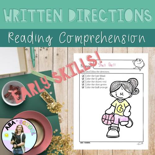 Following Direction Activities EASY Reading Comprehension Coloring one ...