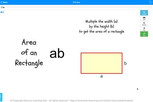 Area of a RECTANGLE (BOOM digital distance learning) by Bounce Learning ...