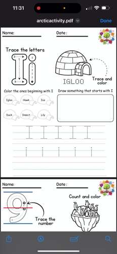 Arctic Animals Activity Pack | Set 9 | Preschool & Kindergarten Worksheets