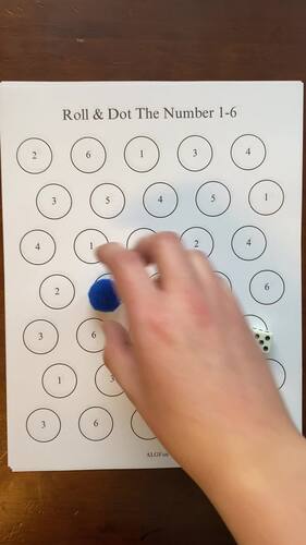 Roll & Dot The Number, Number Recognition Montessori Activity, Fine ...