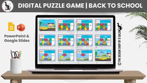 Back to School Digital Resources Google Slides Templates Puzzle Game ...