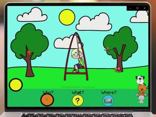 Spring Speech Therapy, Picture Scenes for Speech Therapy, WH Questions ...