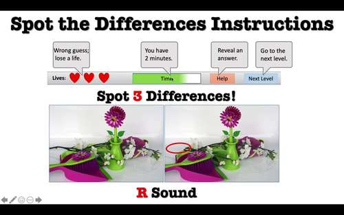 Fall Spot the Difference Articulation Visual Perceptual Digital No Prep ...
