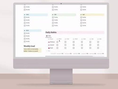 Notion Template, Notion Weekly Planner by CC Digital Studios | TPT