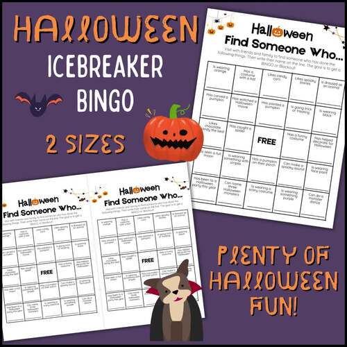 Halloween “Find Someone Who” Bingo Game | Kids Halloween Party Activity ...