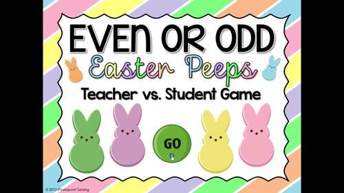 Even or Odd Numbers Easter Powerpoint Game by Teacher Gameroom | TPT