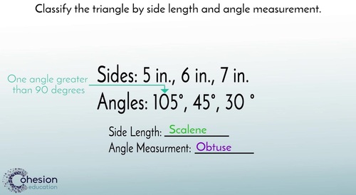 Identify & Classify Triangles by their Attributes by Cohesion Education