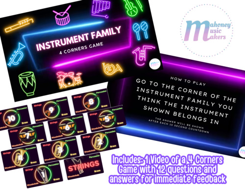 Instruments of the Orchestra 4 Corners | Instrument Families | Music ...