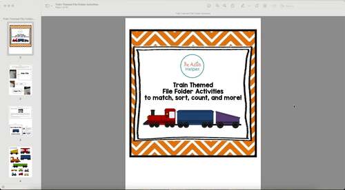 Train Themed File Folder Activities by The Autism Helper | TPT