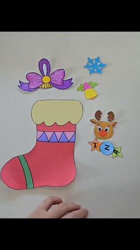 Christmas Stocking Name Craft Template:Coloring pages:Bulletin Board ...