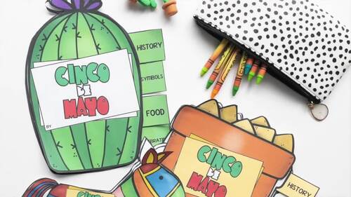 Cinco de Mayo Crafts & Shape Book - Fun Activity + Editable Templates ...