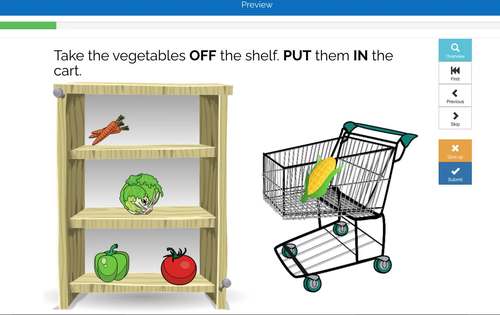 Let's Go Shopping! AAC-Core Vocabulary Word BOOM Cards "OFF" "PUT" "IN ...