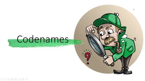 Vocabulary Game Codenames - Editable by Miss V Teaching Material