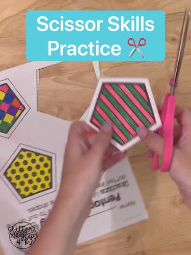 Cutting Practice & Scissor Skills for Fine Motor Work - Kindergarten ...