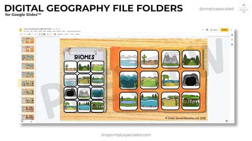 Geography File Folders Bundle (Digital File Folders for Special Education)