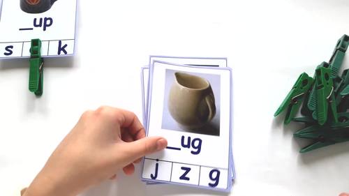 Beginning Sounds Activity Clip Cards Task Boxes Special Education